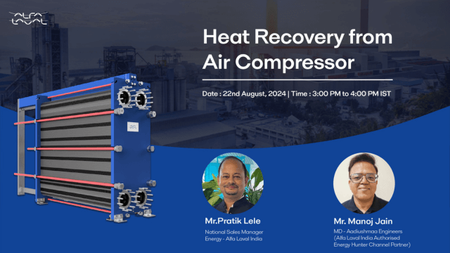 Webinar : Heat Recovery from Air Compressor | Alfa Laval