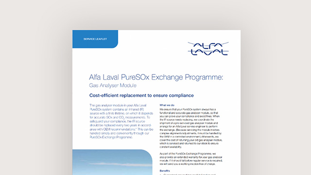 Preventive maintenance for PureSOx scrubber systems | Alfa Laval